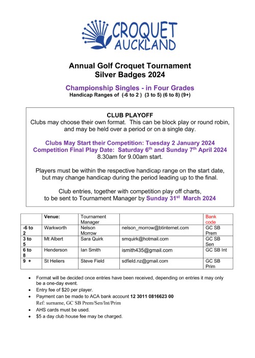 Tournament Flyers - gallery - Croquet Auckland