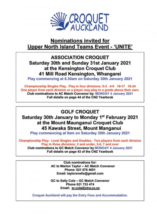 Tournament Flyers - gallery - Croquet Auckland